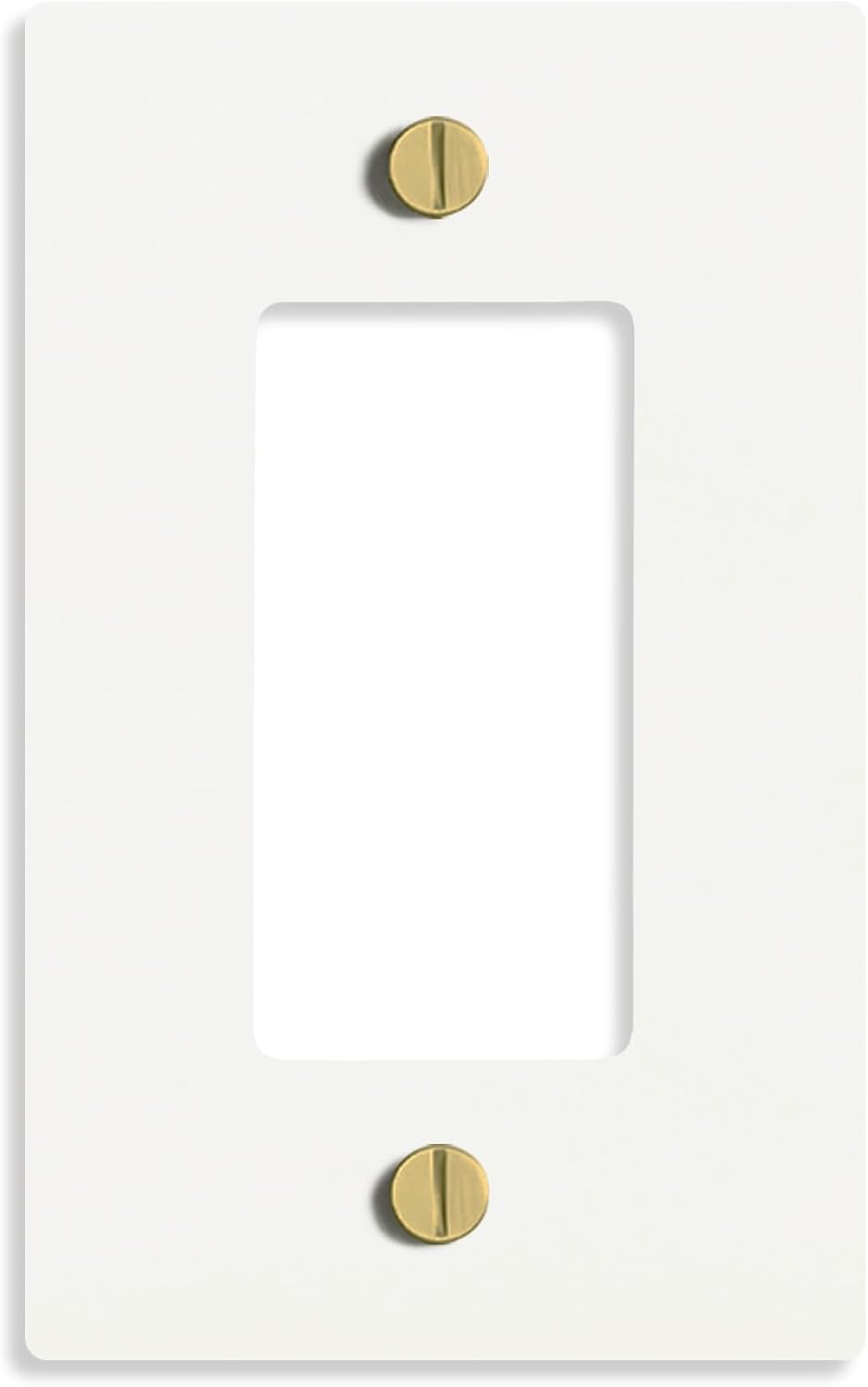 Select lighting White with Brass Wall Plate Cover, Electrical Receptac ...