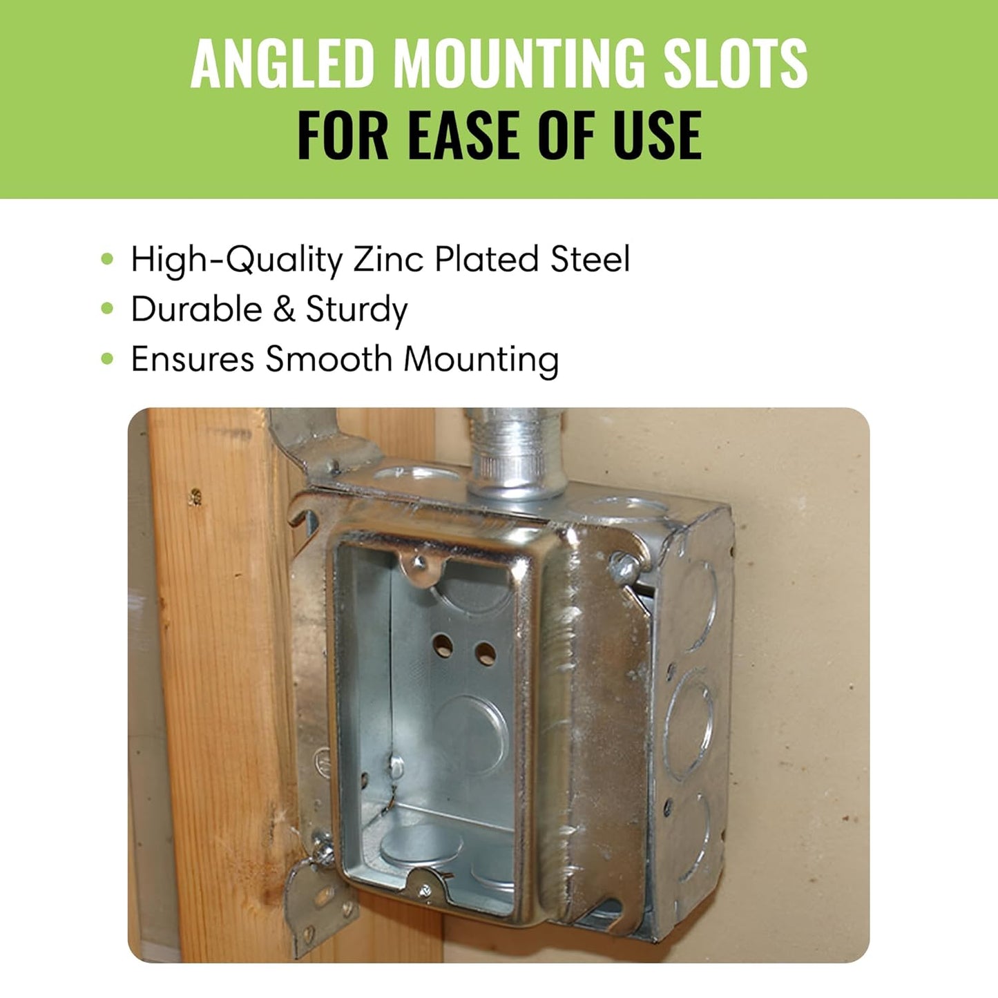 Select 5 Pack 1-1/4-Inch Raised 4-Inch Square (4S) One Gang Plaster Ri ...