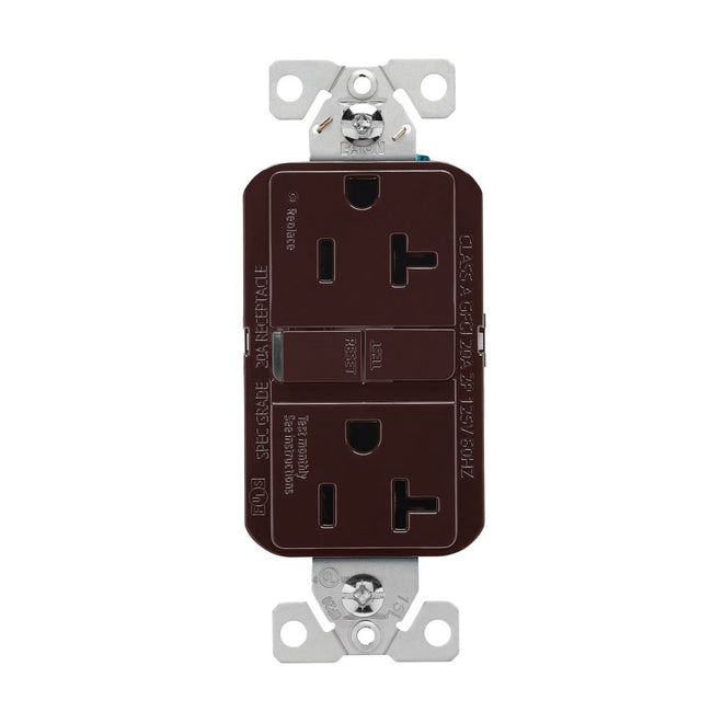EATON GF20B ETN ST GFCI 20A 125V BR - Rock Lighting & Electric